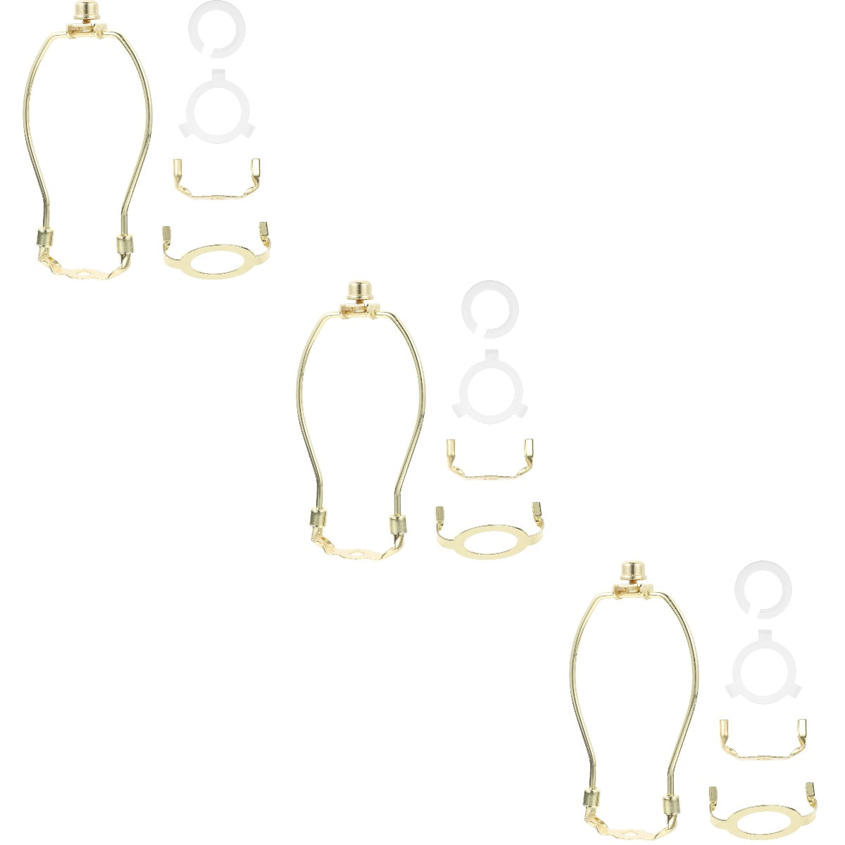 FENGGUIQU 3 Sets Heavy Duty Golden Lamp Shade Bracket Saddle Mount ...