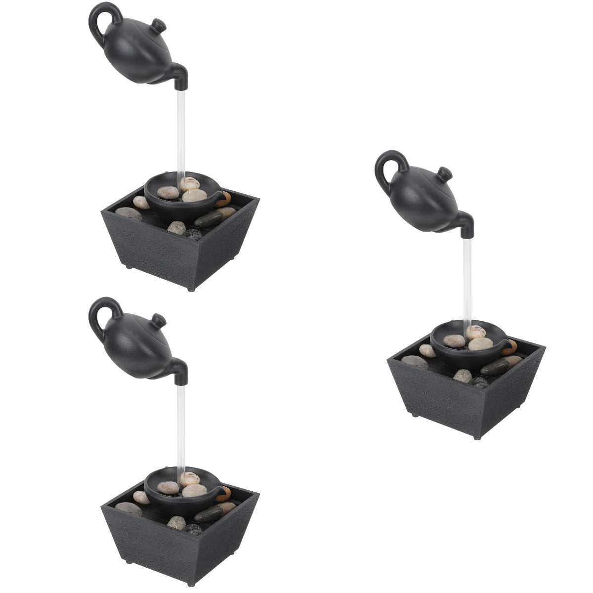 3 Sets Desktop Suspended Teapot Waterfall Tabletop Fountain Ornament No ...