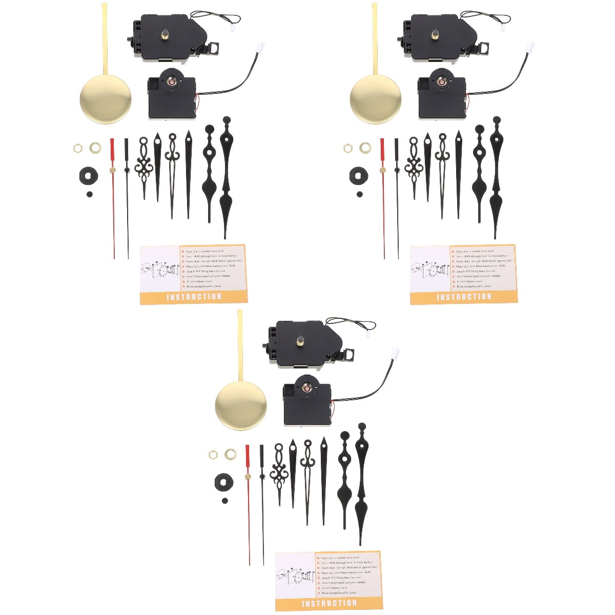 3 Sets Digital Wall Clock Chime Movement Kit Pendulum Trigger Melody ...