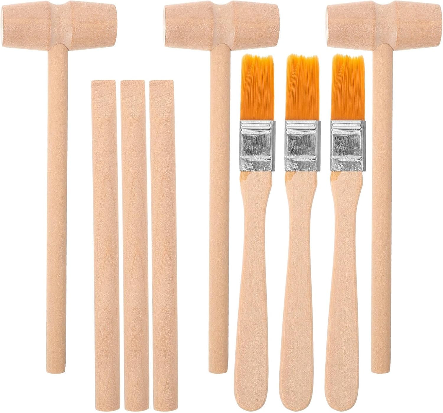 3 Sets Dinosaur Dig Tools Including Wooden Digging Hammer and Chisel ...