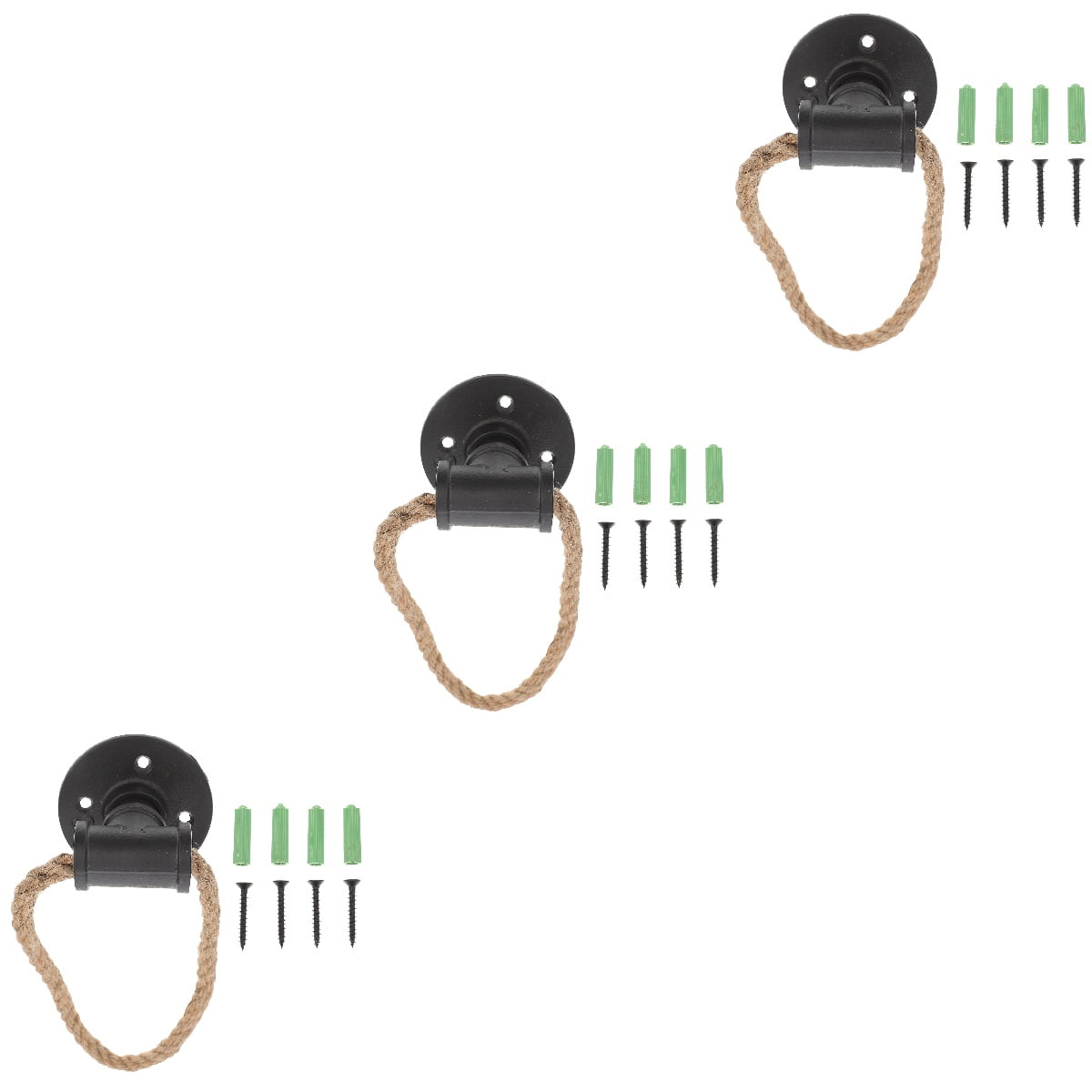 3 Sets Dresser Pulls Handles Rope Ring Door Wrist - Walmart.com