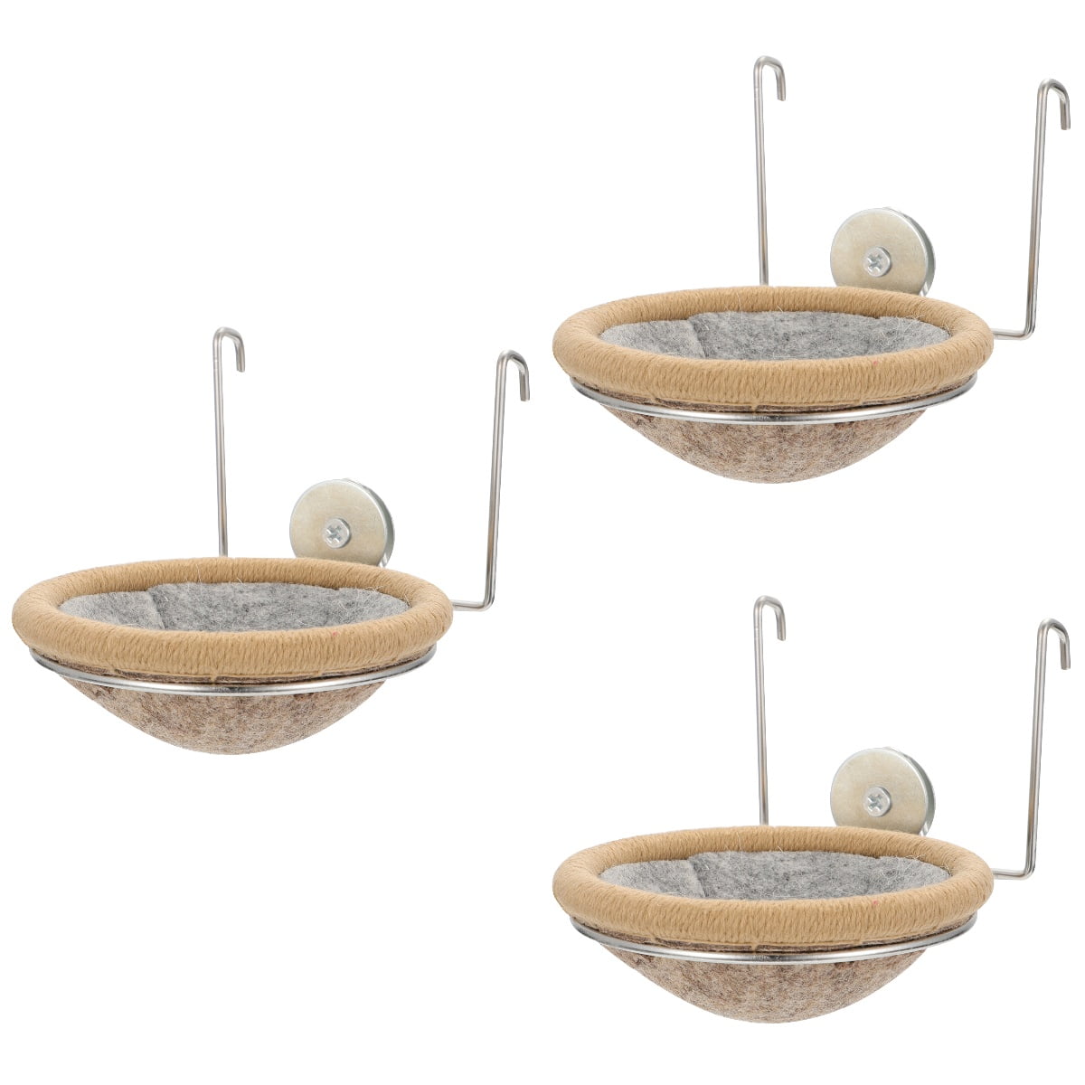 3-Pack Grey Canary Bird Nesting Kits with 11x11CM Portable Travel Fence ...