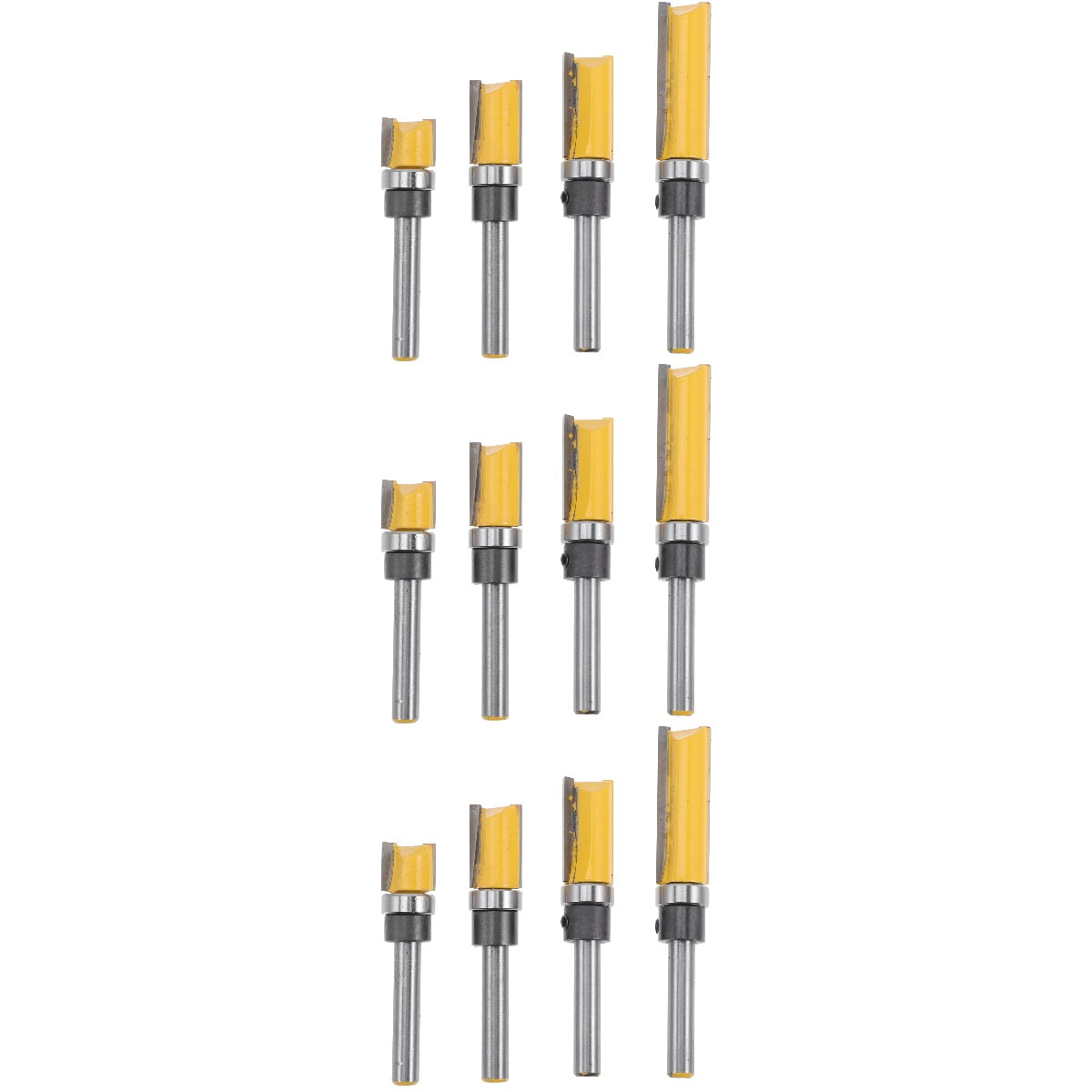 3 Sets Flush Trim Router Bit Assorted Trimming Cutter Groove Router Bit ...