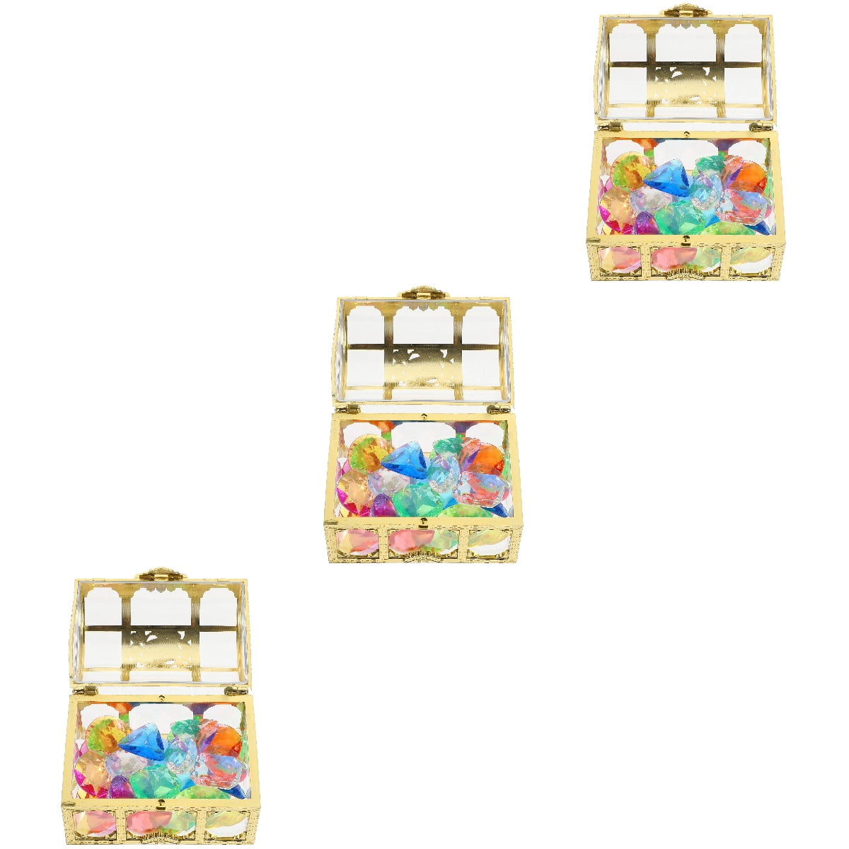 3 Sets Gem Pool Toys for Toddlers Treasure Chest Kids Party Child ...