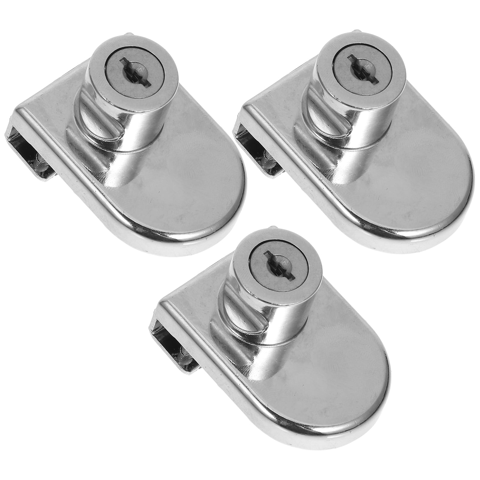 3 Sets Glass Cabinet Door Lock Display Case Sliding Door Lock Cabinet ...