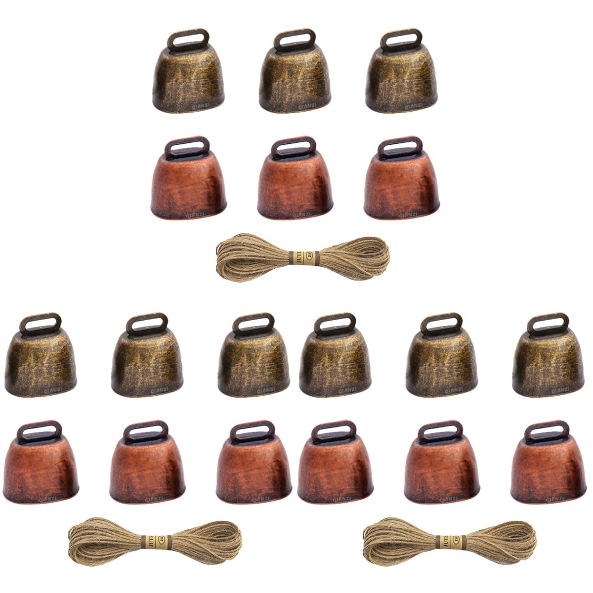 HEALEEP Retro Iron Bells for Cattle with Clear Sound 3 Sets 1.4x1.4in ...