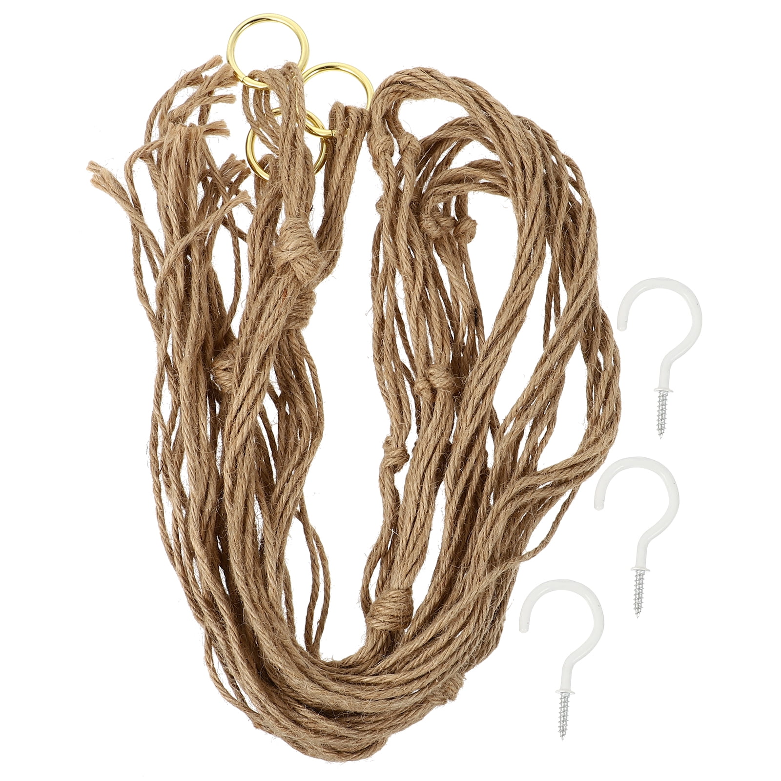 3 Sets Hemp Rope Flowerpot Net Creative Hanging Planter Basket Home ...