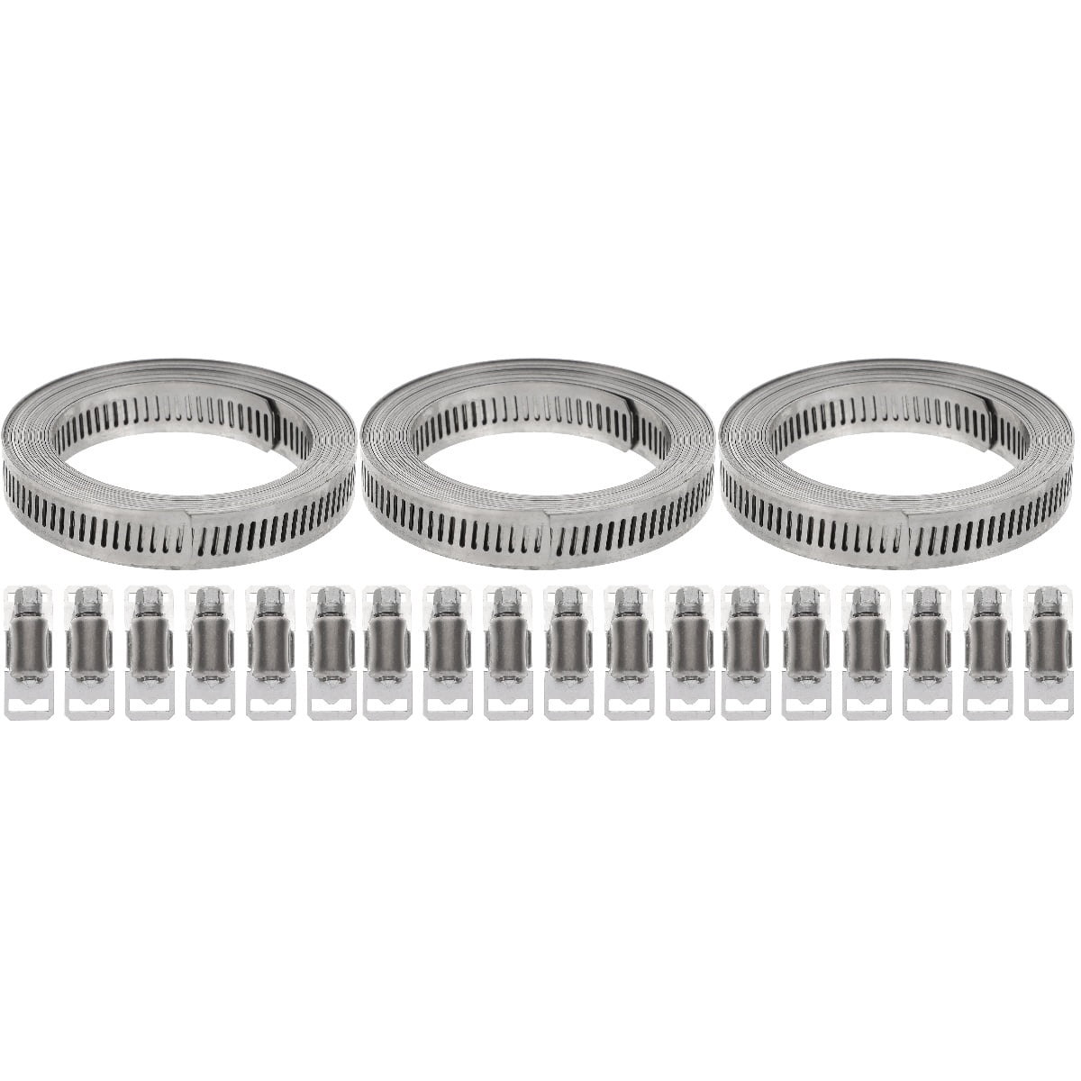 3 Sets Hydraulic Steel Water Pipe Clips Well-machined Hose Clamps ...