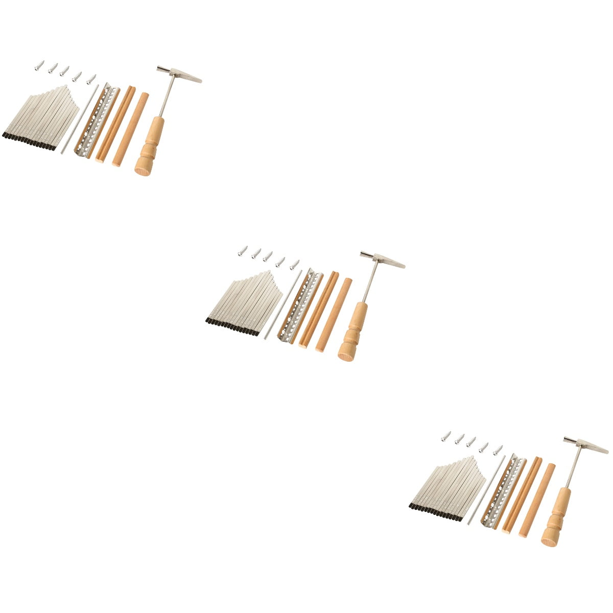 3 Sets Kalimba 17 Keys Replacement Kit Thumb Piano DIY Accessories Set ...