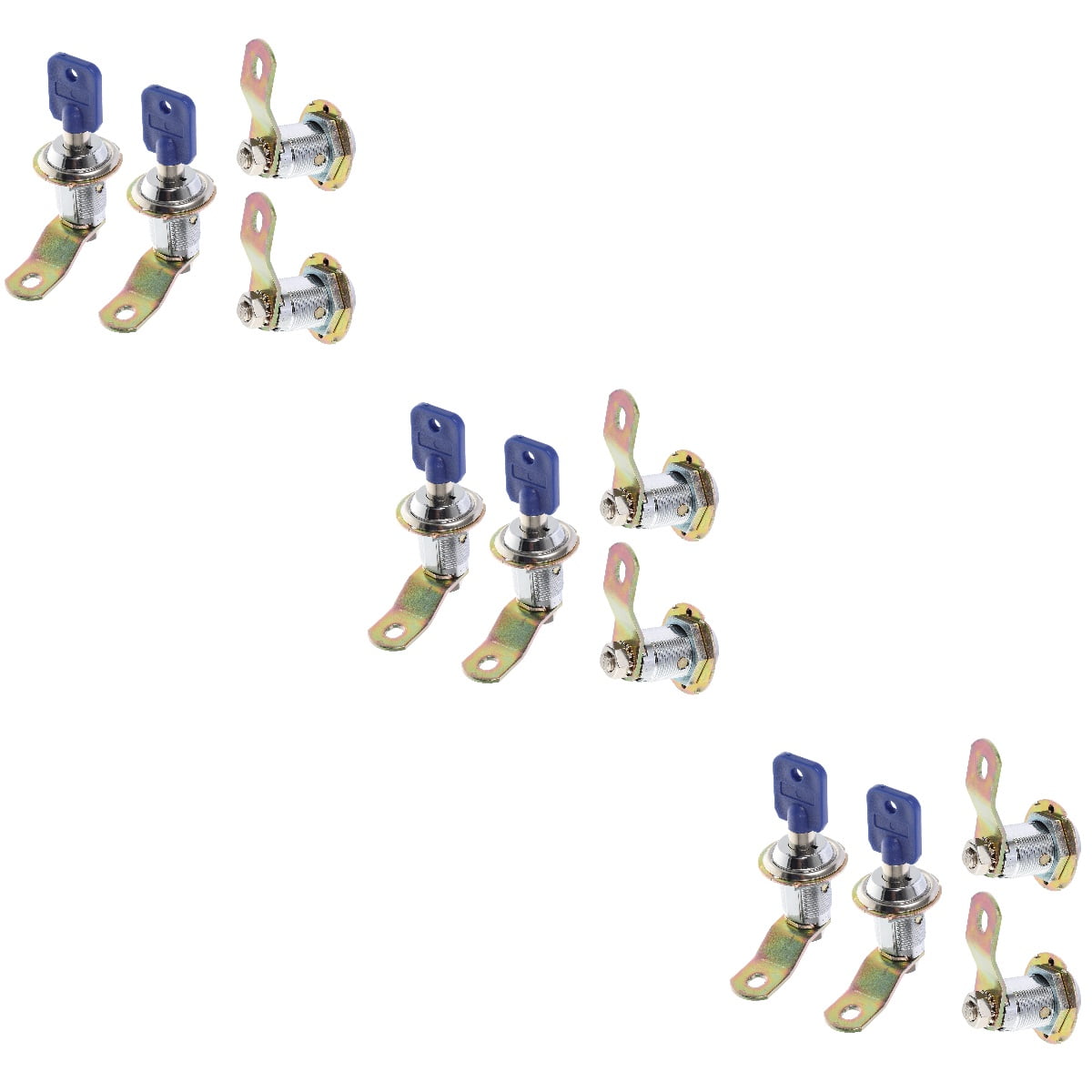 3 Sets Keyed Cam Lock Cabinet Cam Lock Set for File Cabinet Drawer Game ...