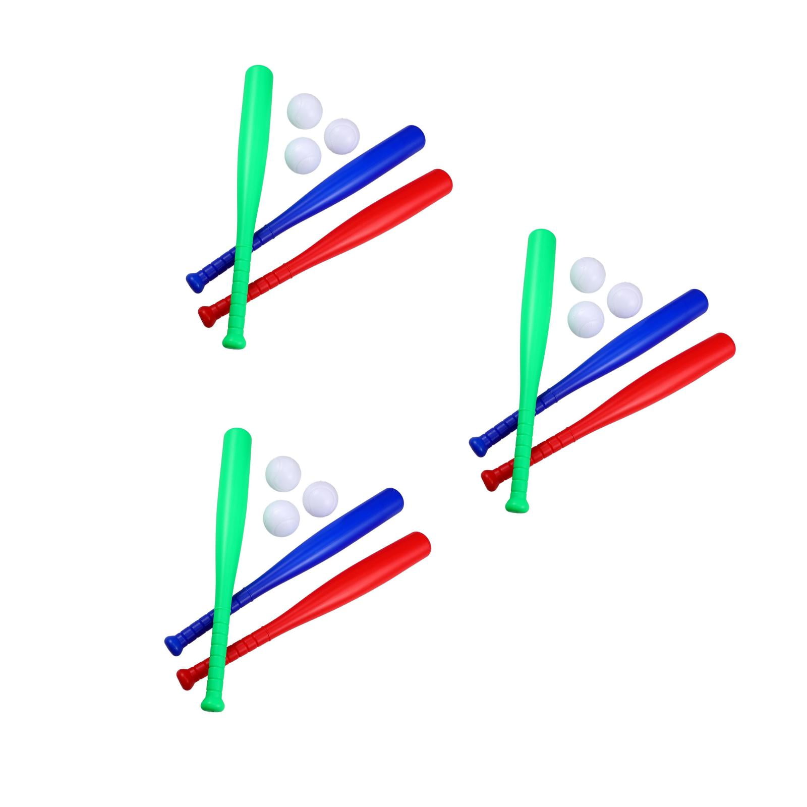 3 Sets Kids Baseball Bat and Ball Set Plastic Baseball Bat Outdoor Toy ...