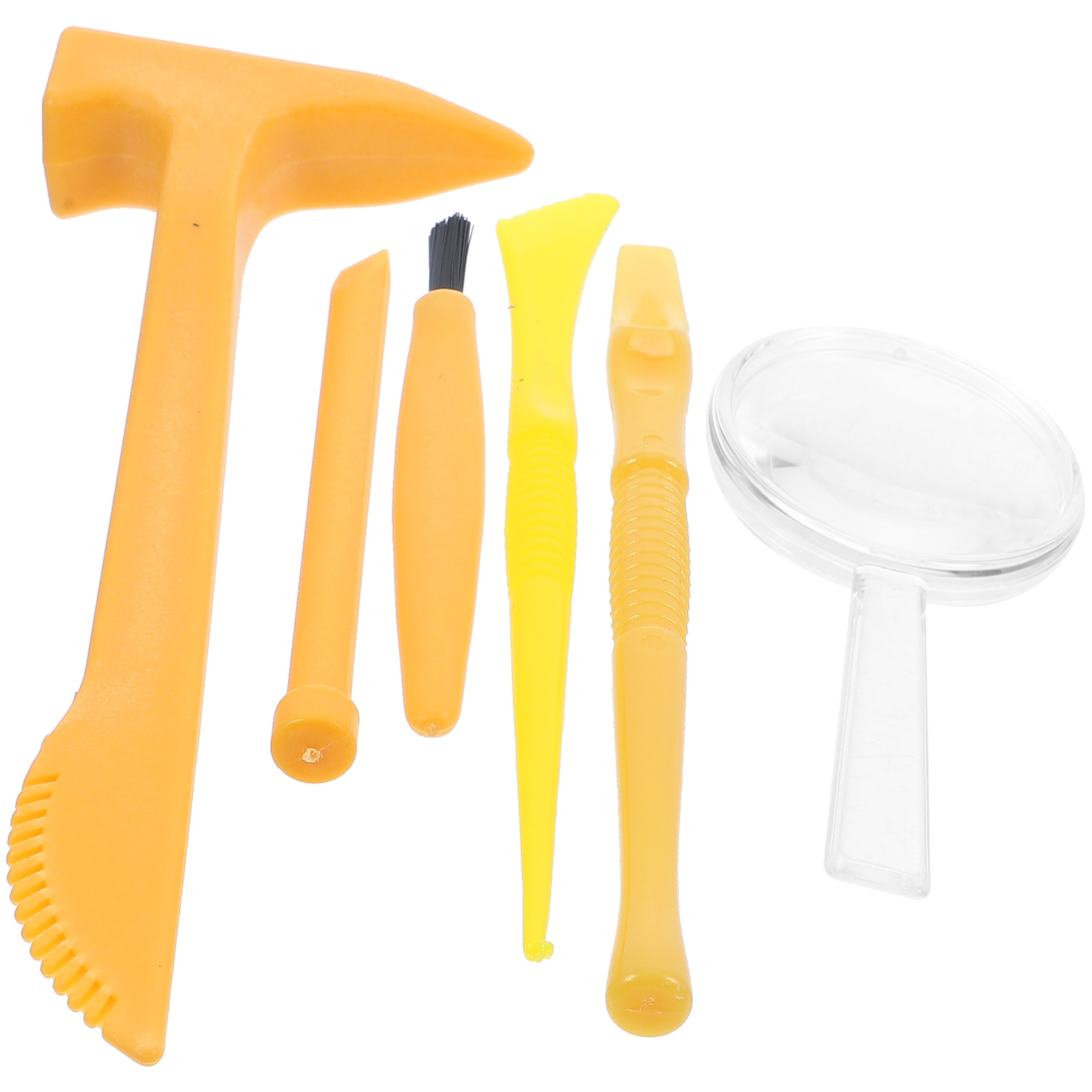Kids Excavation Tool Kit with Hammer Chisel Brush Scraper Magnifier and ...