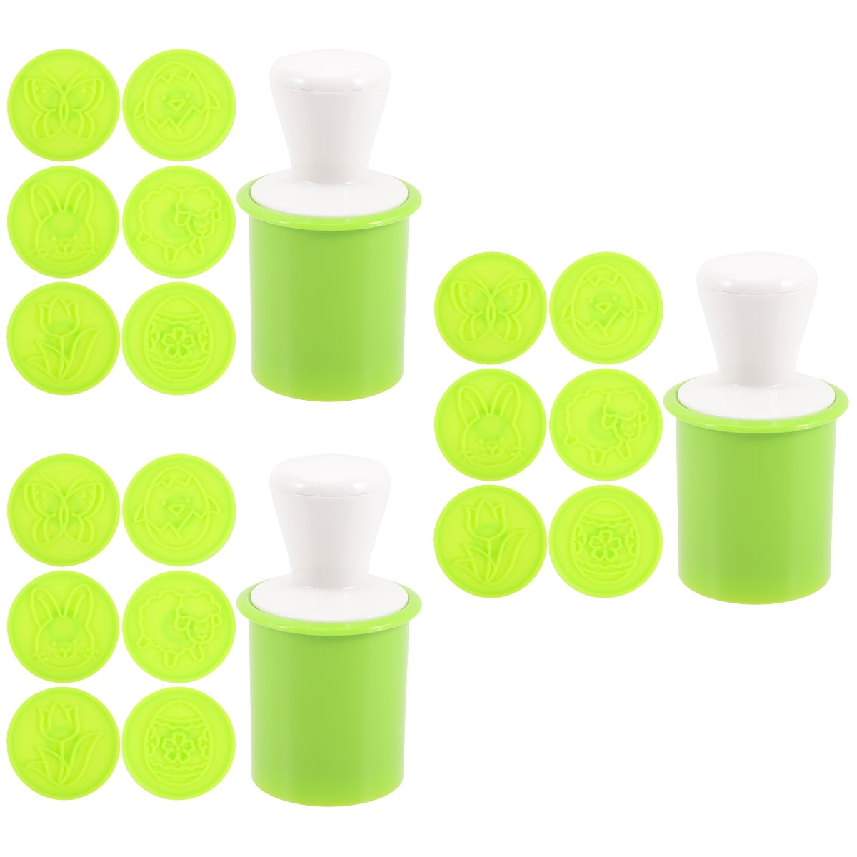 3 Sets Lovely Biscuit Cutter Animal Crackers Plastic Cookie Cutters ...