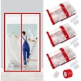 3 Sets Magnetic Dust Barrier Zipper Door Kit 4' x 7.5' Construction ...