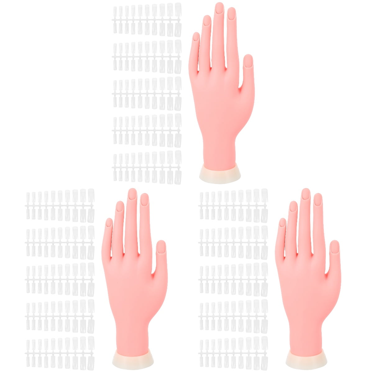 3 Sets Manicure Practice Prosthetic Hand Models Fake Hand Nail Art Tool ...