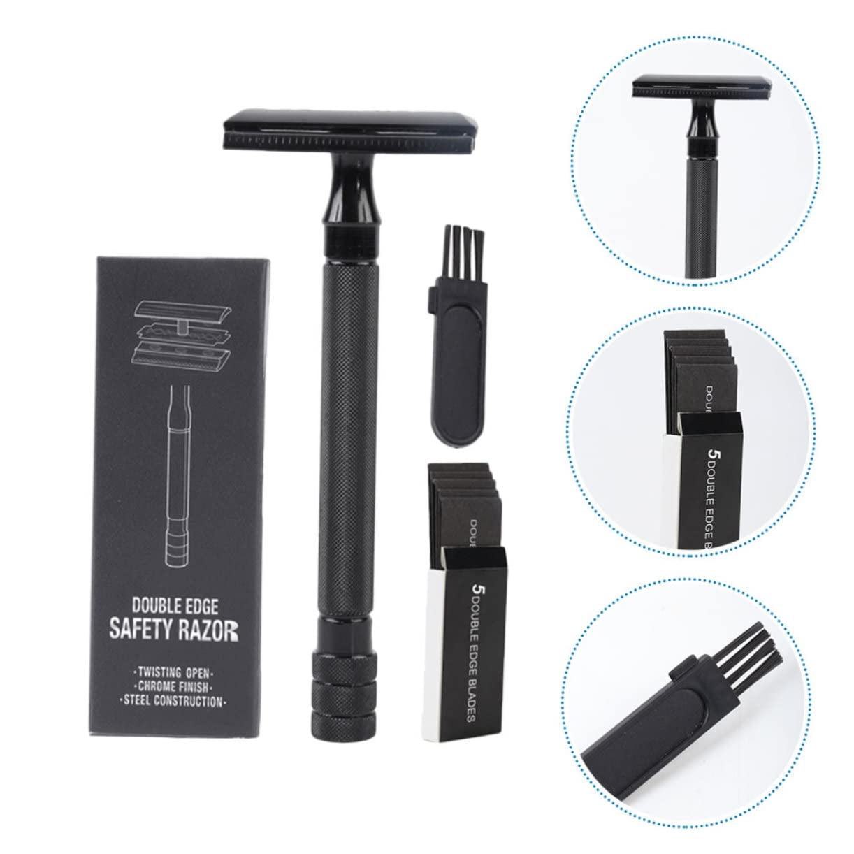 3 Sets Manual Shaver Safety Blades Razor Men Beard Razor Beard Hair ...
