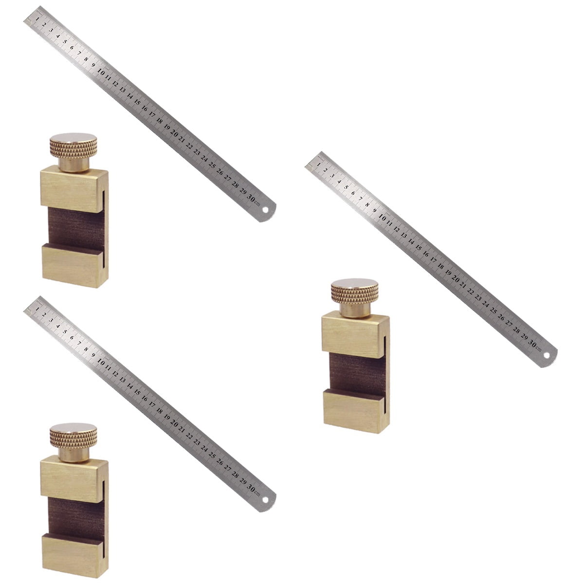 3 Sets Metric -sided Steel Ruler Limited Block Positioning Intuitive ...