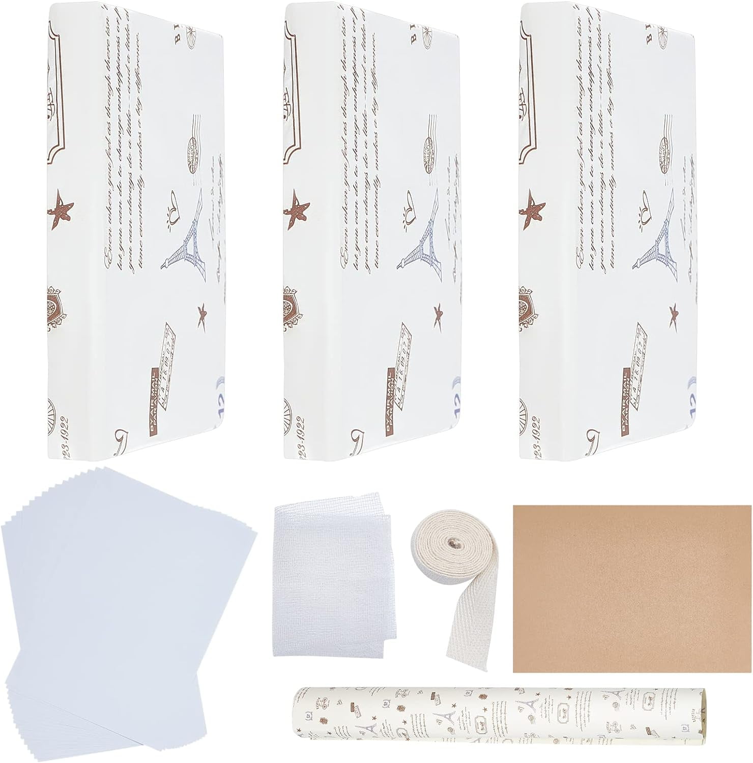 3 Sets Mini Bookbinding Kit Complete Bookbinding Supplies Kit for ...