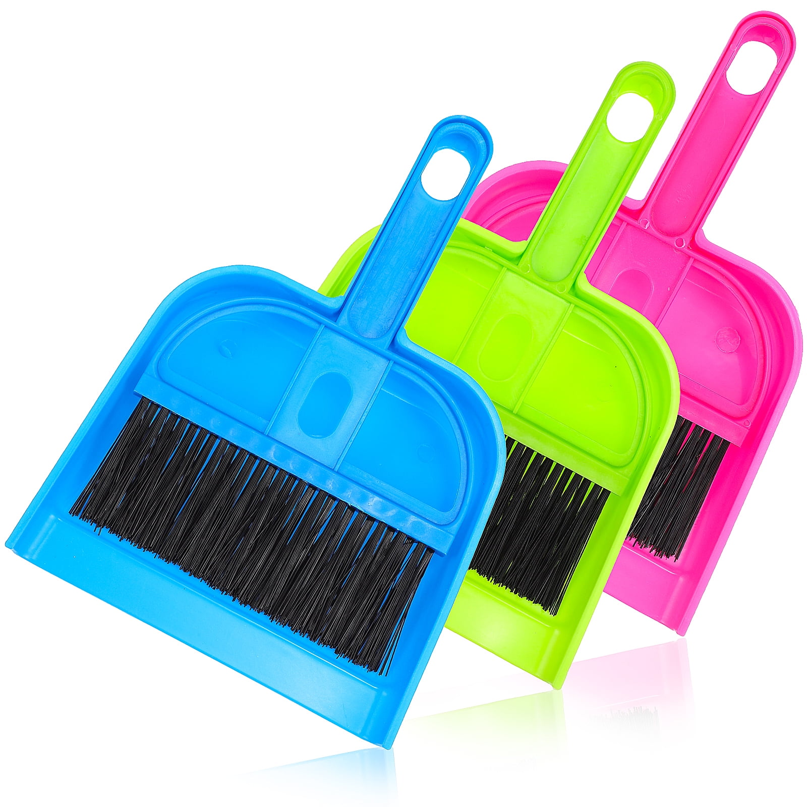 WEUVEB Mini Broom and Dustpan Green Plastic 3Set 7.7x5.1x1.0in ...
