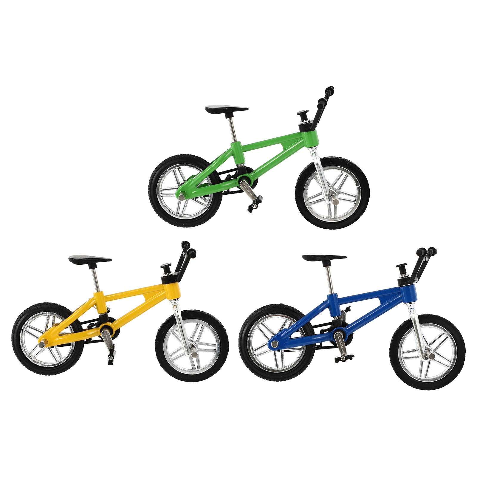 3 Sets Mini Finger Bikes Aluminum Alloy Bike with Wheels Simulation ...