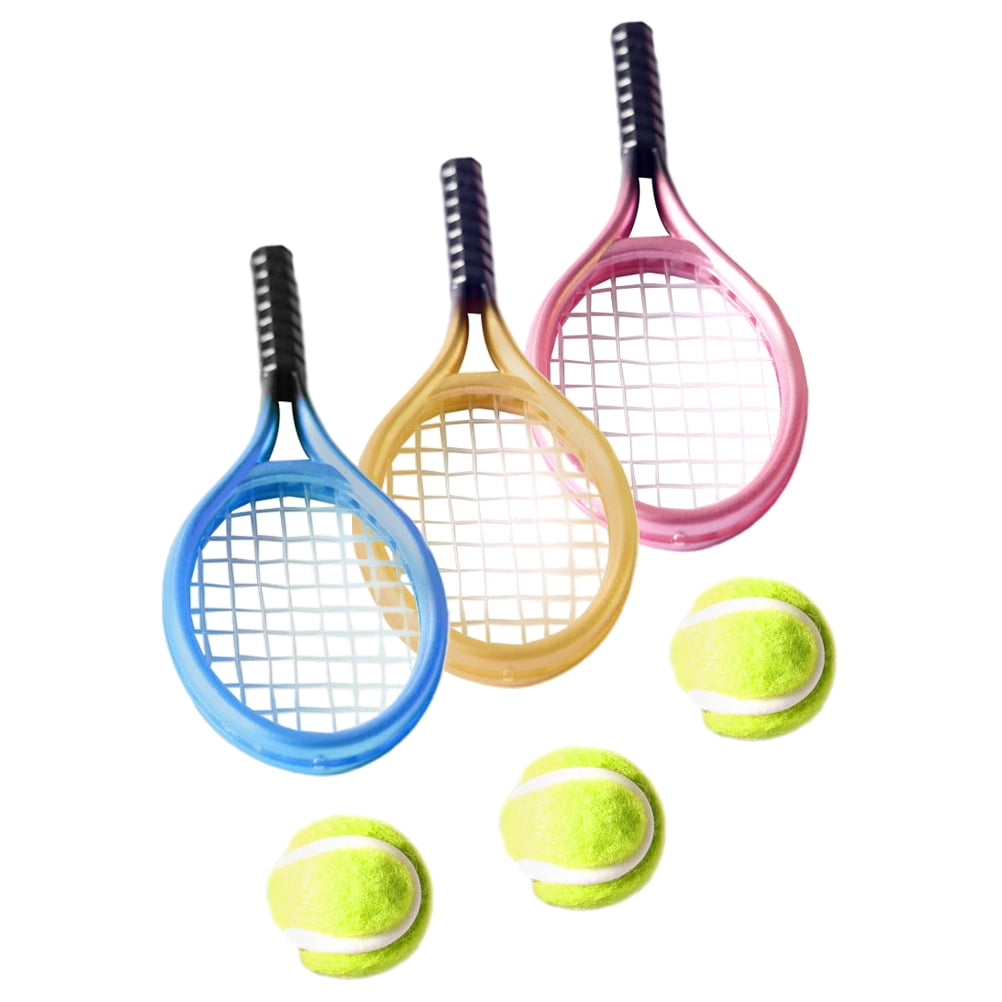 Baade 3 Sets Mini Tennis Rackets for Decoration Made of Plastic ...