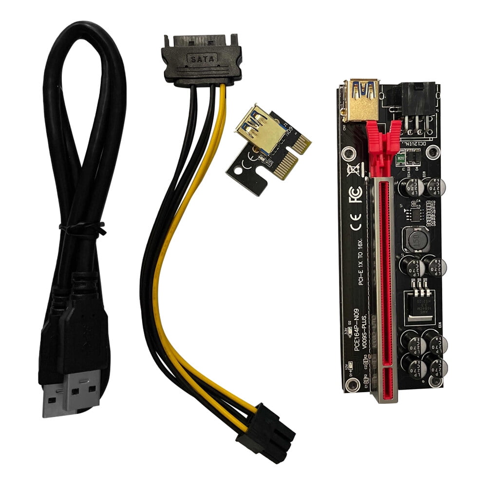 3 Sets Monitor Power Cord Adapter Cable PCI- Card - Walmart.com
