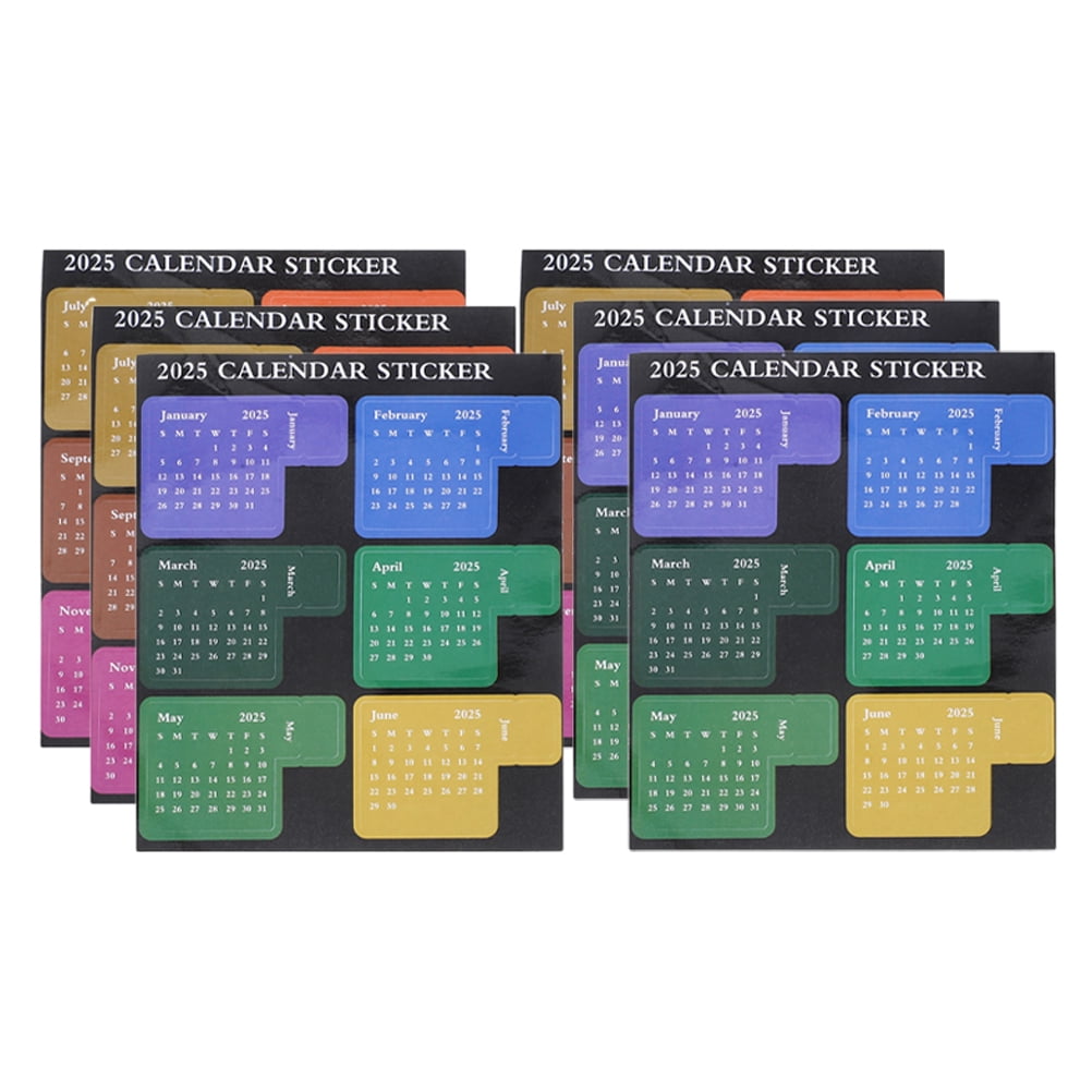 3 Sets Monthly Calendar Sticker Labels Index Office - Walmart.com