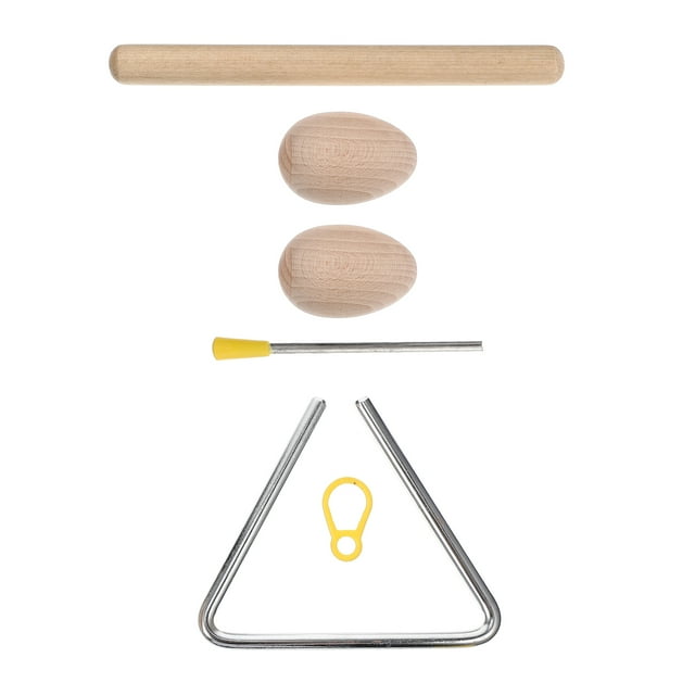 3 Sets Percussion Instrument Set Triangle Dinner Bell and Outside ...