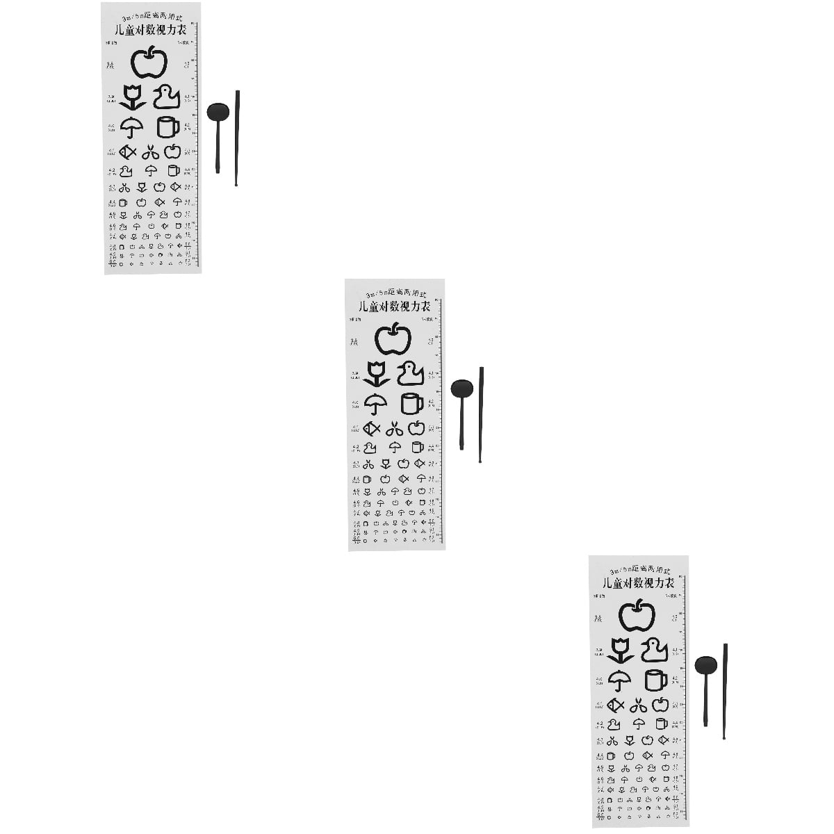 3 Sets Pin Hole Eye Correcting Glasses Vision Test Chart Child ...