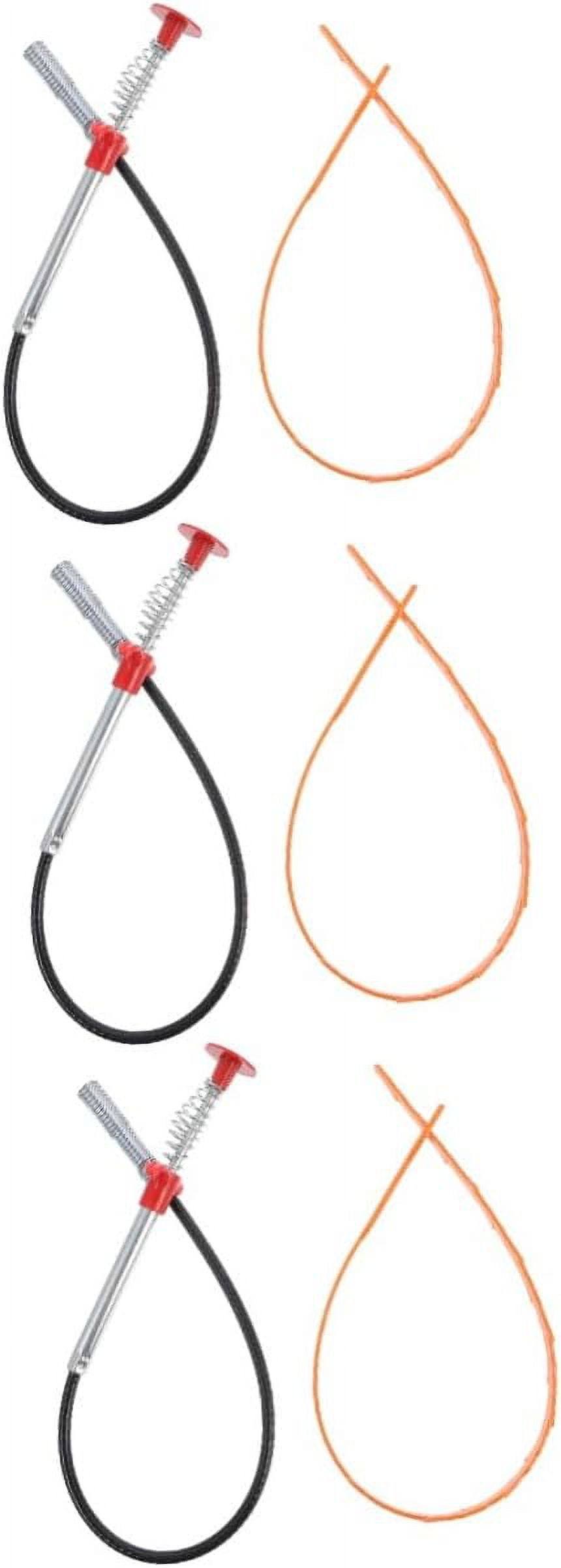 3 Sets Pipe Cleaner Duct Cleaning Kit Toilet Hose Spring Tool Hair Clog ...