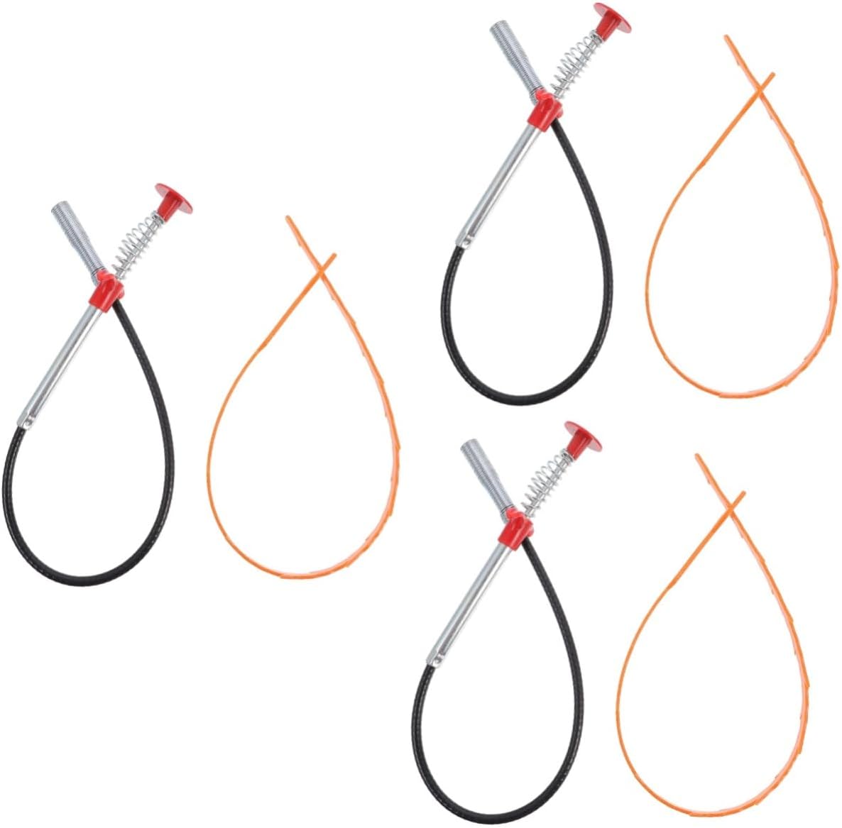 3 Sets Pipe Cleaner Pipe Unclogger Toilet Hose Cleaning Tools Four Claw ...