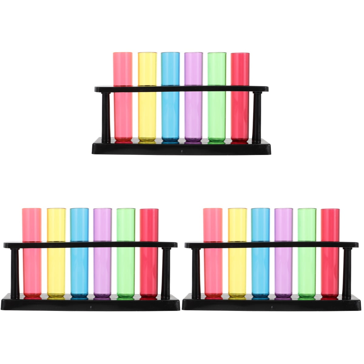 3 Sets Plastic Test Bottles Small Clear Test Tubes For Scientific ...