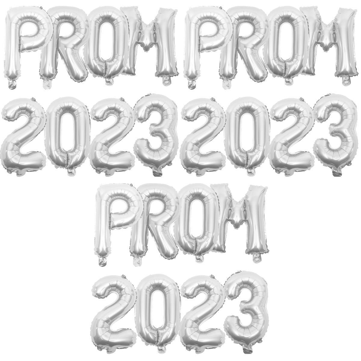 3 Sets Prom Balloons Silver Letter Party Graduation - Walmart.com