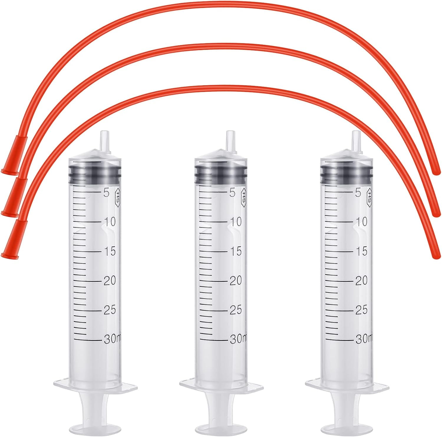 3 Sets Puppy Kitten Feeding Tube Kit Includes 3 Pcs 8 FR Red Rubber ...