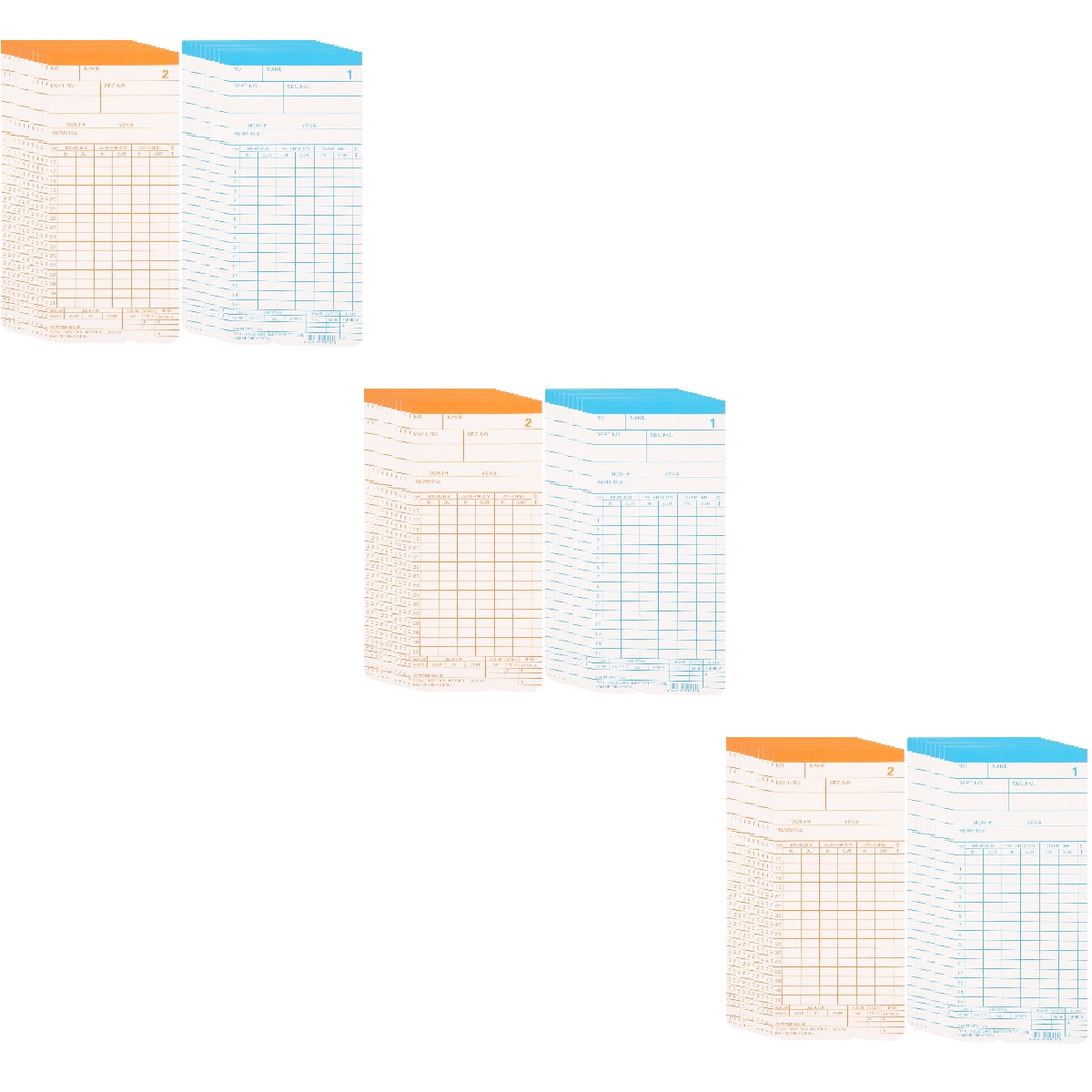 3 Sets Received Stamp with Date Self Inking Attendance Paper Office ...