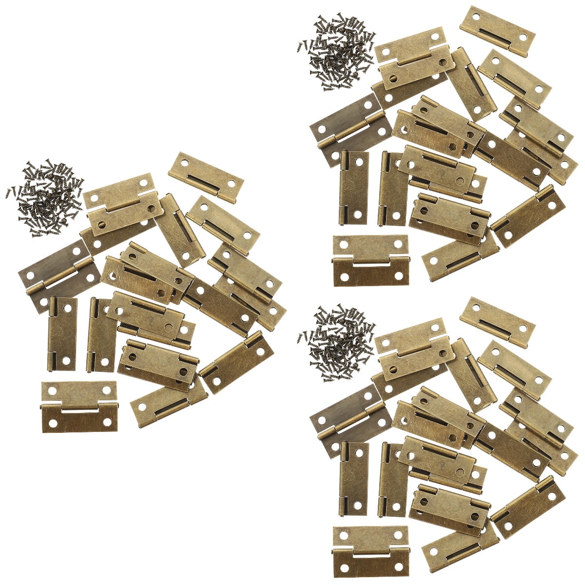 3 Sets Right Angle Hinge Hinges Small Hardware Cabinet Jewelry Boxes Wooden Case