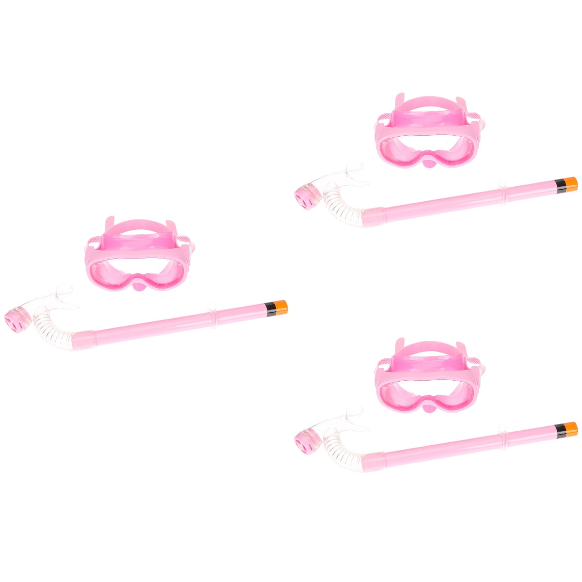 3 Sets Scuba Flippers Children's Snorkeling Suit Kids Mask Clear View ...