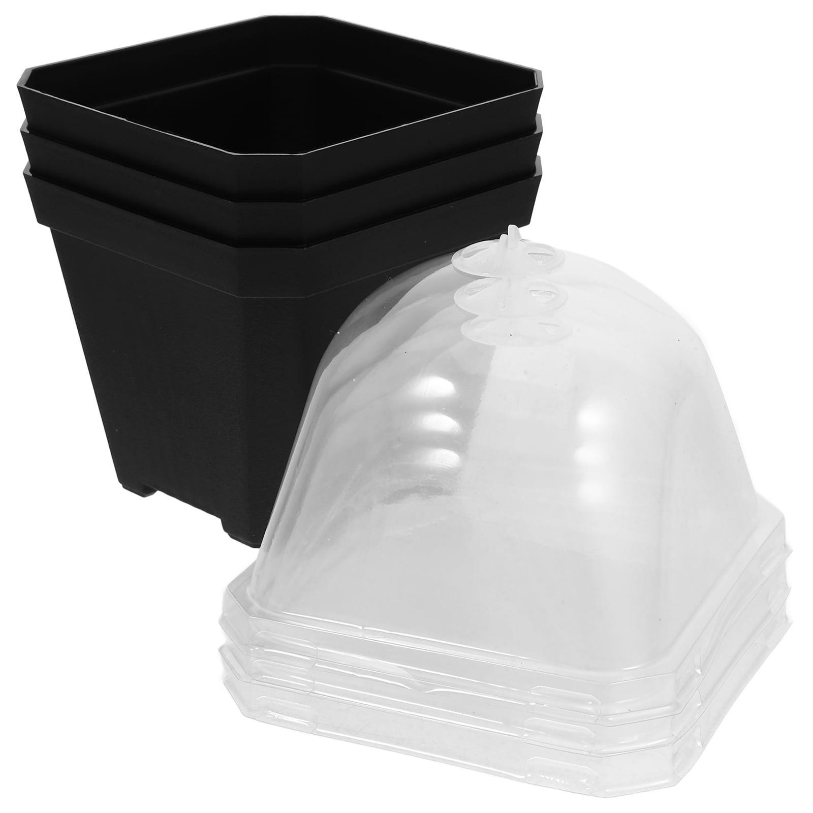3 Sets Seedling Pot Flower Pots Plastic Humidity Dome Nursery Pots ...