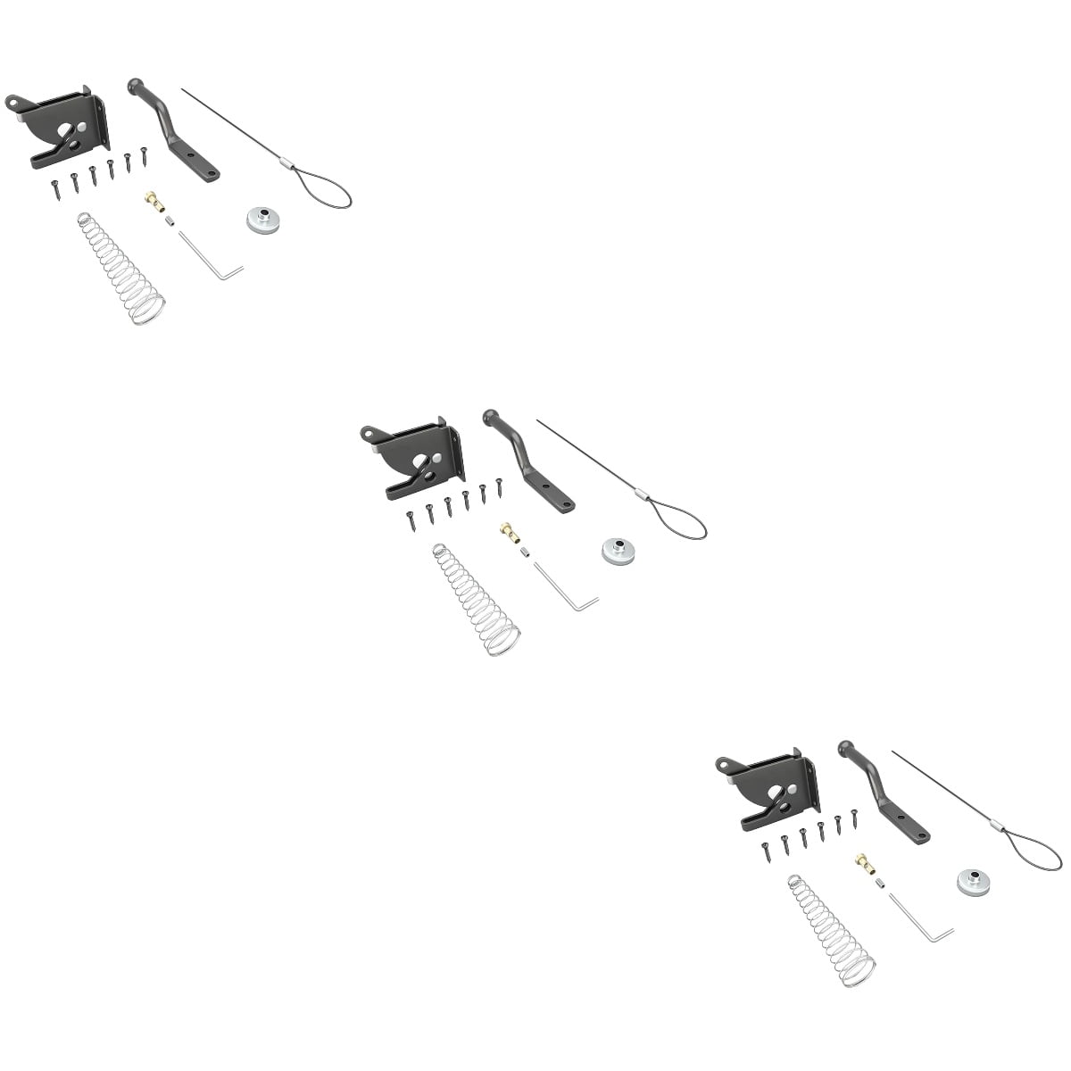 3 Sets Self-locking Latch Gate Gravity Latch Heavy Duty Gate Handle ...