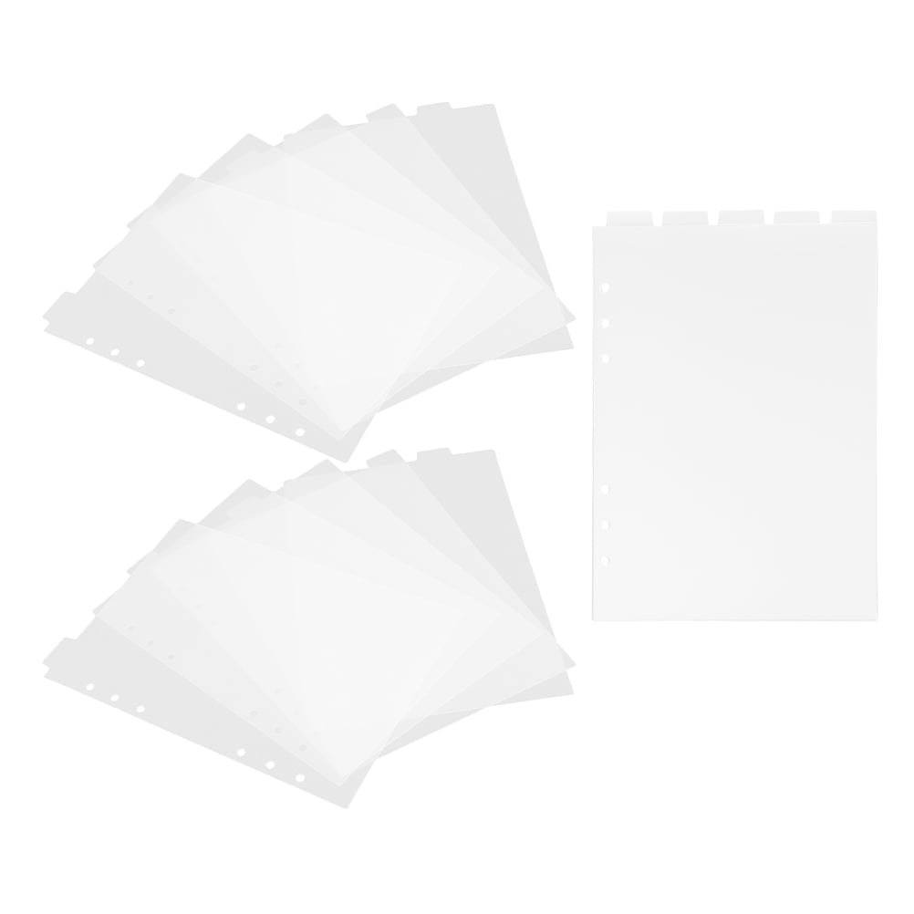 Clear Plastic binder Dividers with Tabs for Pocketbook Transparent PVC ...