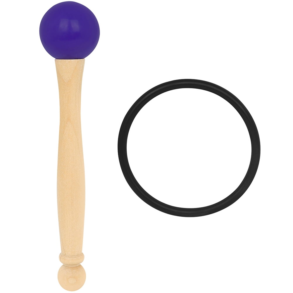 3 Sets Singing Bowl Mallet Wood Handle Mallet Rubber Ring Kit for ...
