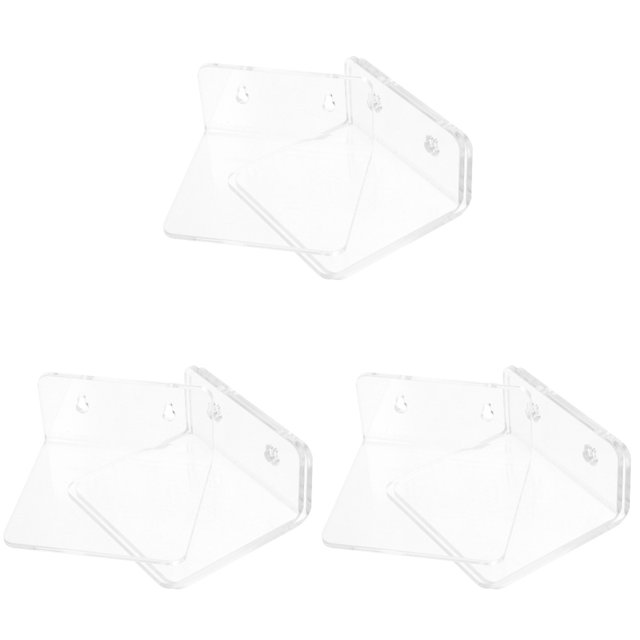 3 Sets Small Adhesive Wall Acrylic Potted Plant Display Rack (Pack of 3 ...