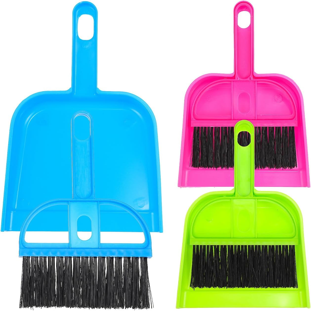 3 Sets Small Broom Dustpan Handheld Broom Mini Dustpan and Brush ...