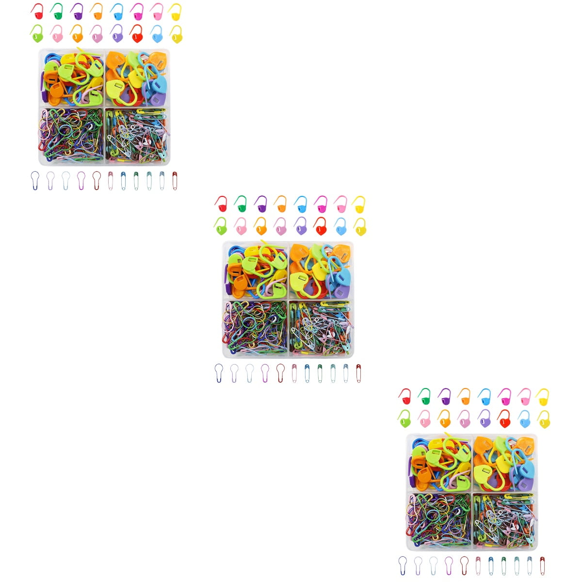 3 Sets Small Safety Pin Bulb Pins Easy to Use Crochet Markers - Walmart.com