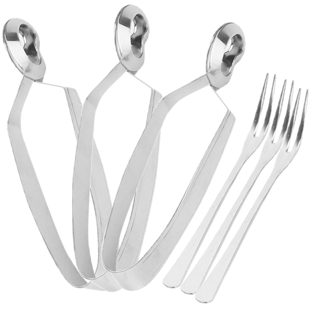 3 Sets Snails Clip Tong and Fork Flatware Tableware Shellfish Picking ...