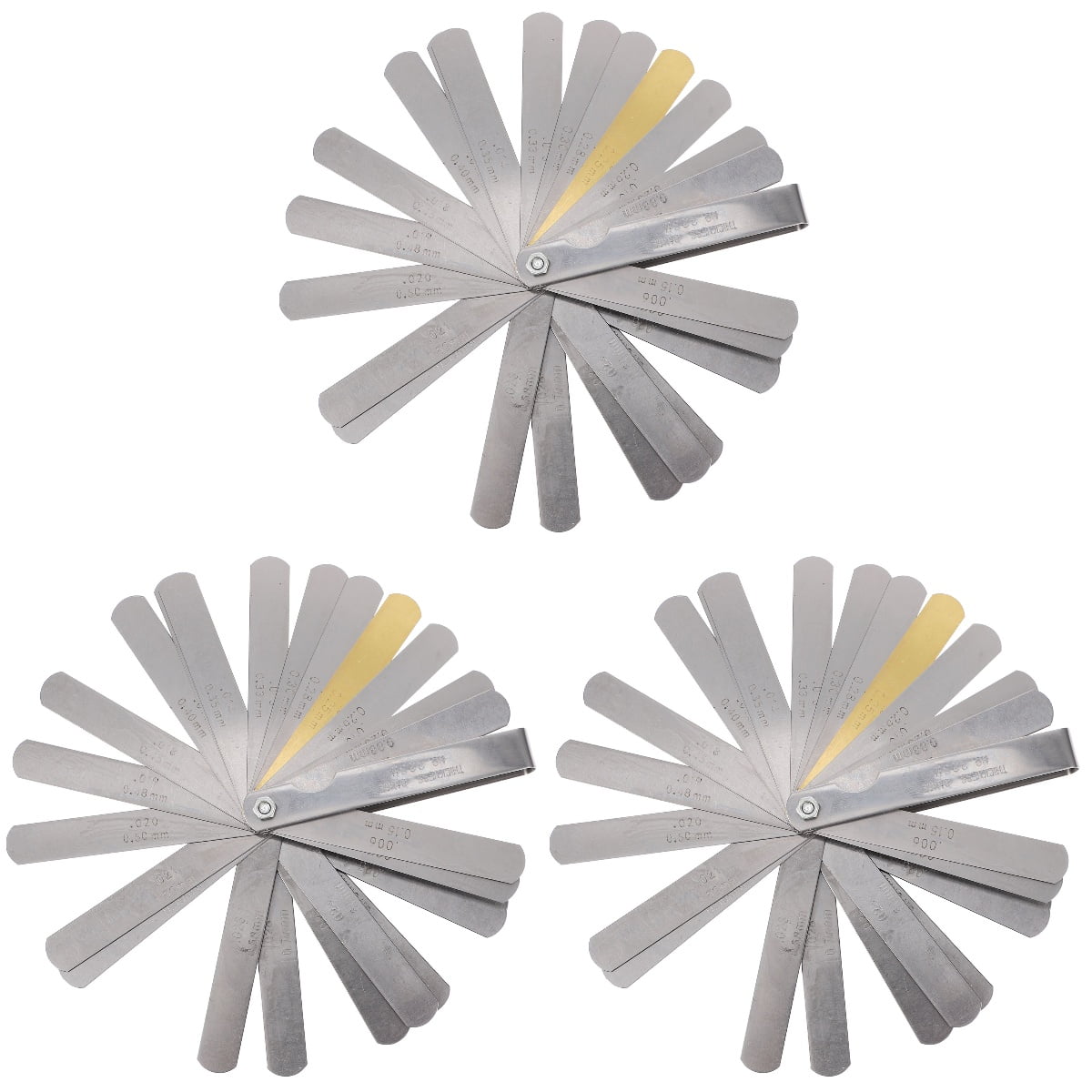 3 Sets Stainless Steel Feeler Gauge Super Xl Width Measuring Tool ...