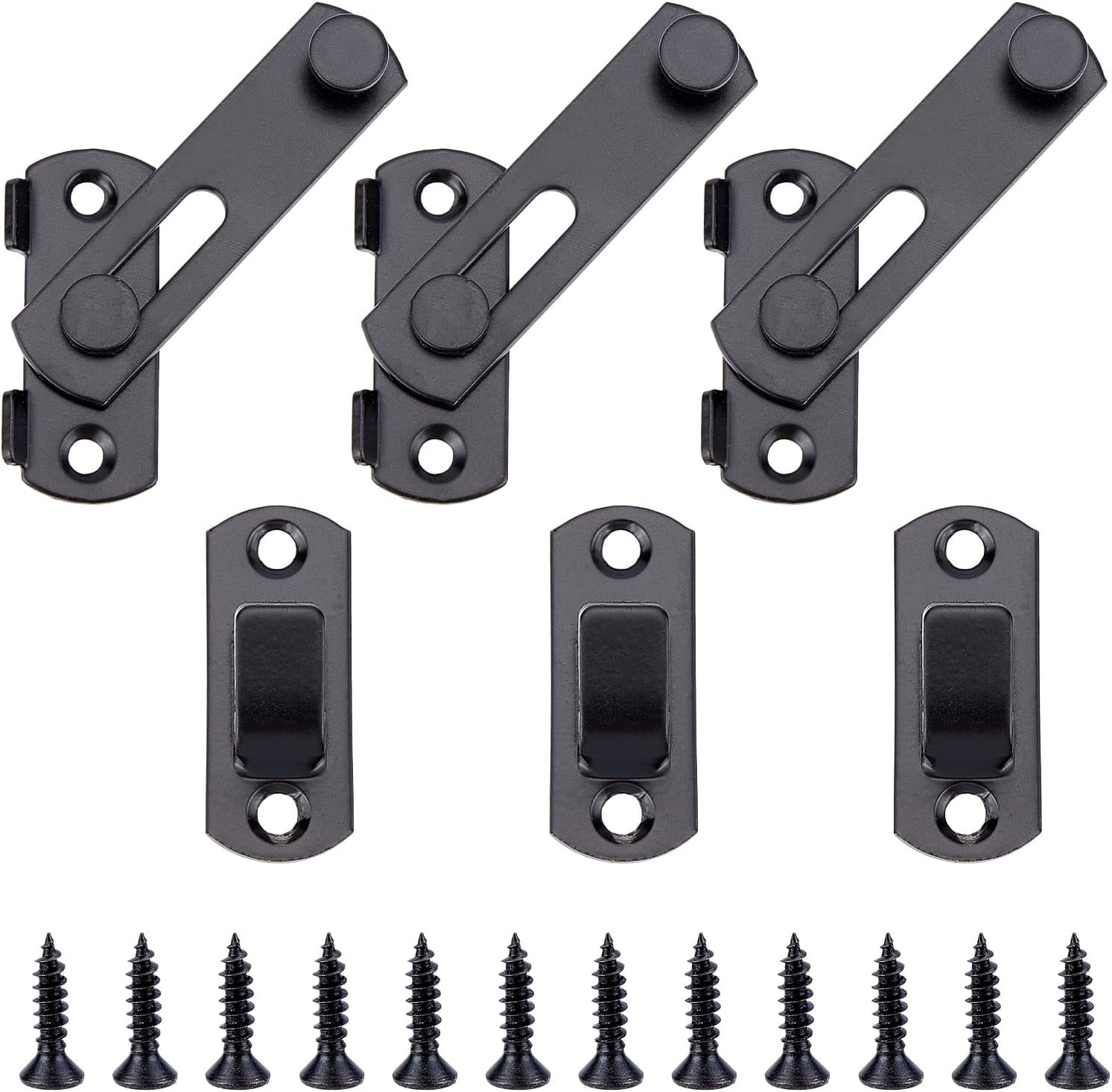 3 Sets Stainless Steel Lock Catch Clasps Safety Door Latch Lock ...