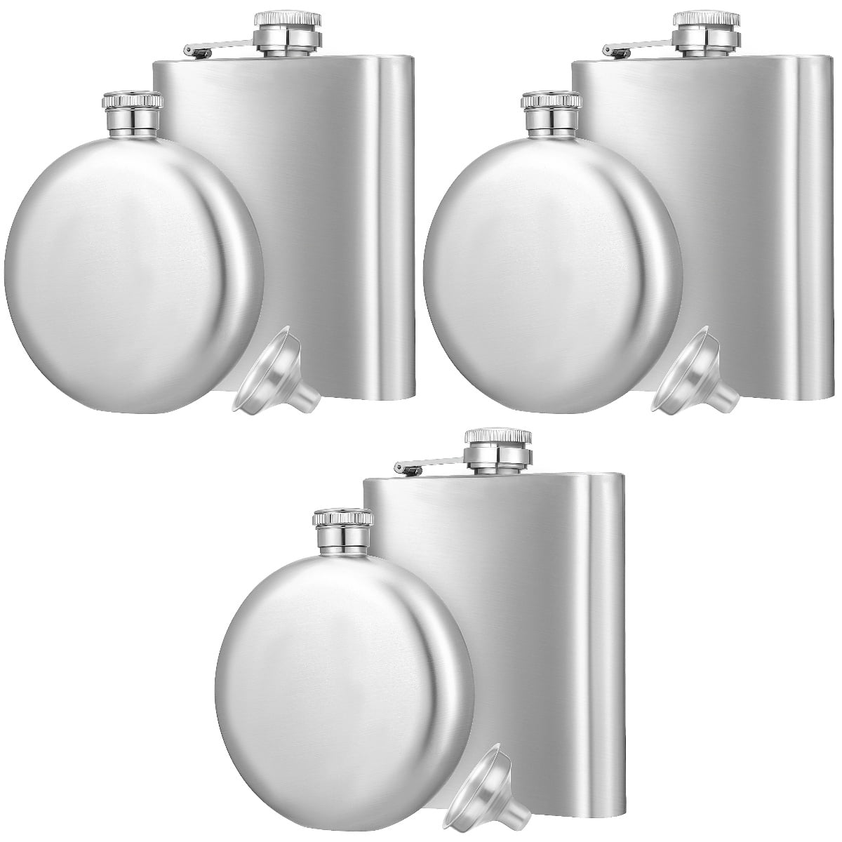 3 Sets Stainless Steel Wine Bottle Insulated Flask Flasks for Liquor ...