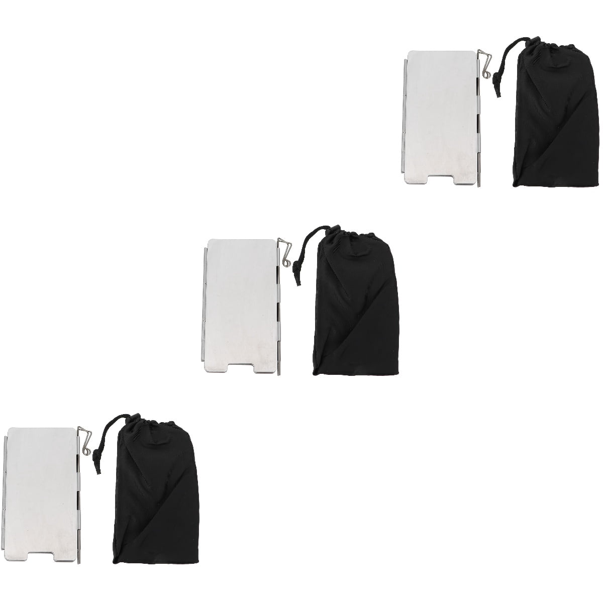 3-Pack BBQ Stove Windscreens Windshield Outdoor Camping Grill Sun Shade ...