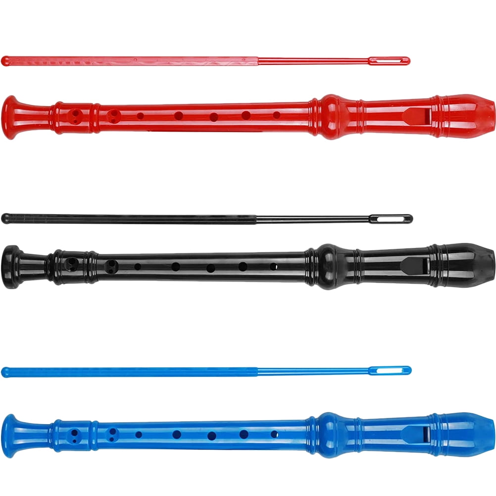 3 Sets Swan 8 Hole Flute Plastic Clarinet 8-hole Childrens Toys Wind ...